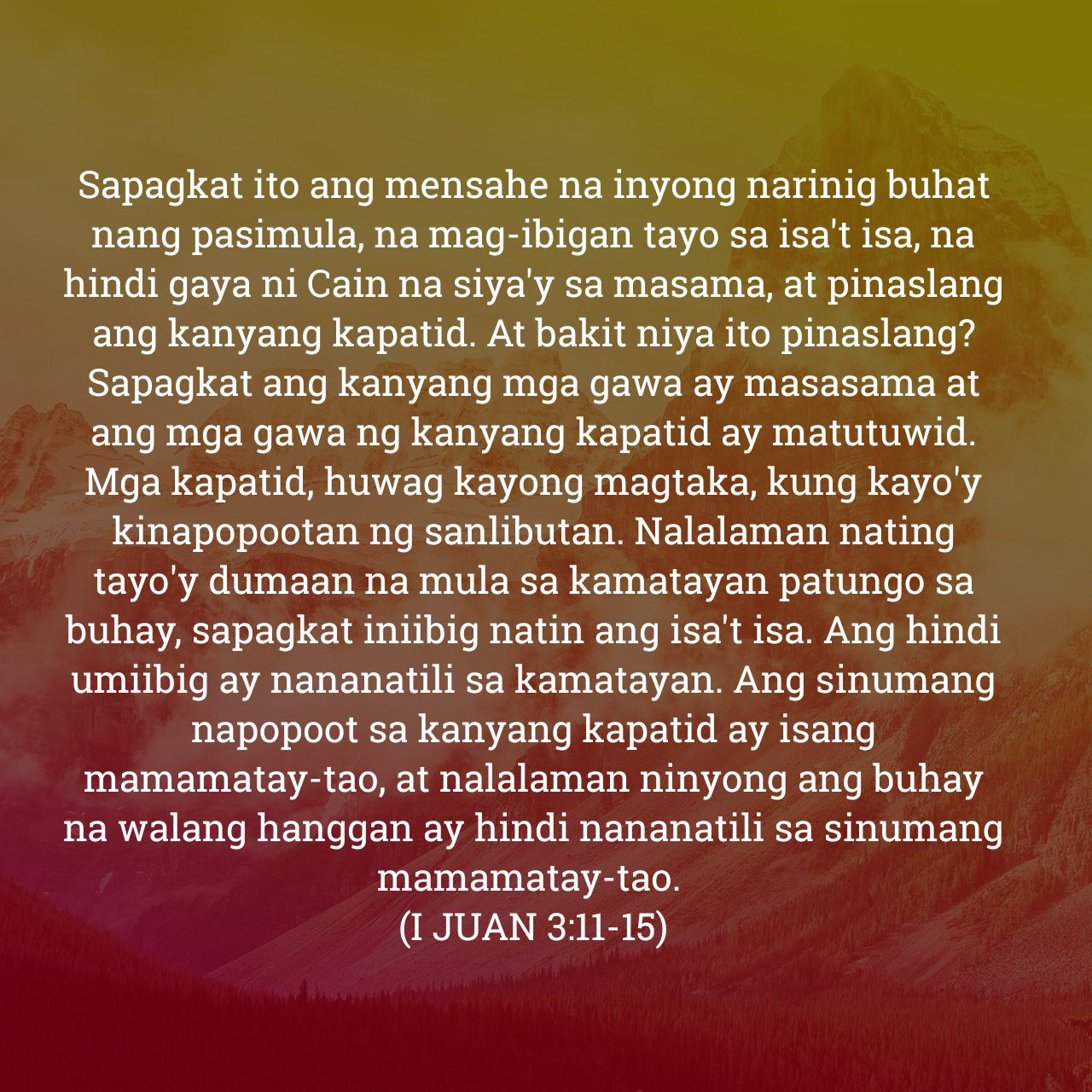 1 Juan 3:11-15 - Jesus is my Lord and Savior